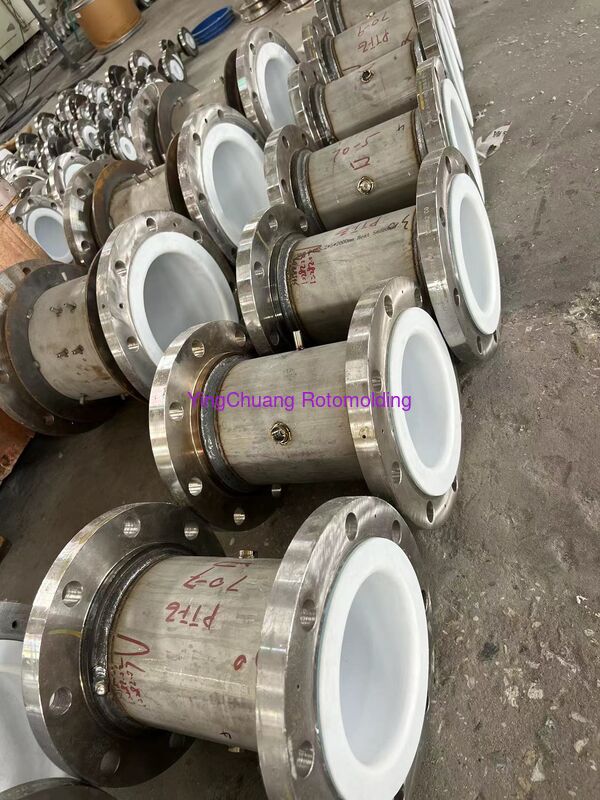 Shuttle Rotational Molding Machine For Lining Plastic PTFE Steel Pipe