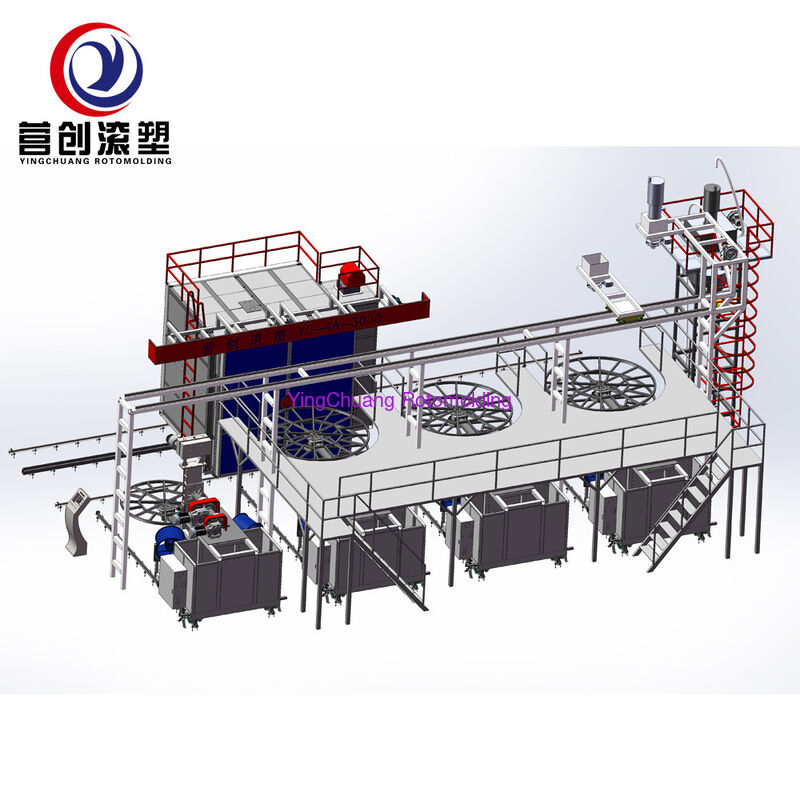 Multi Arms Shuttle Rotomolding Machine For PE PP HDPE LDPE LLDPE ...