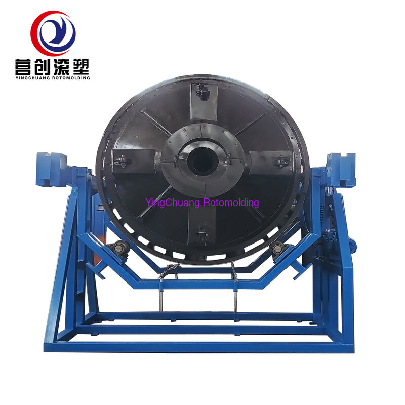Custom Rock And Roll Rotomoulding Machines With Supporting Gantry Crane