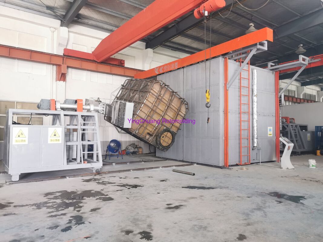 Cyclinder oven 7000L Rotational Molding Equipment Digital Wireless ...