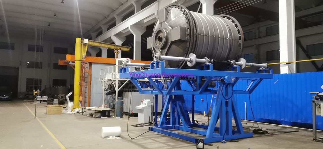 400kg/H Programmable Rotary Molding Machine 1000L Hollow Part Volume