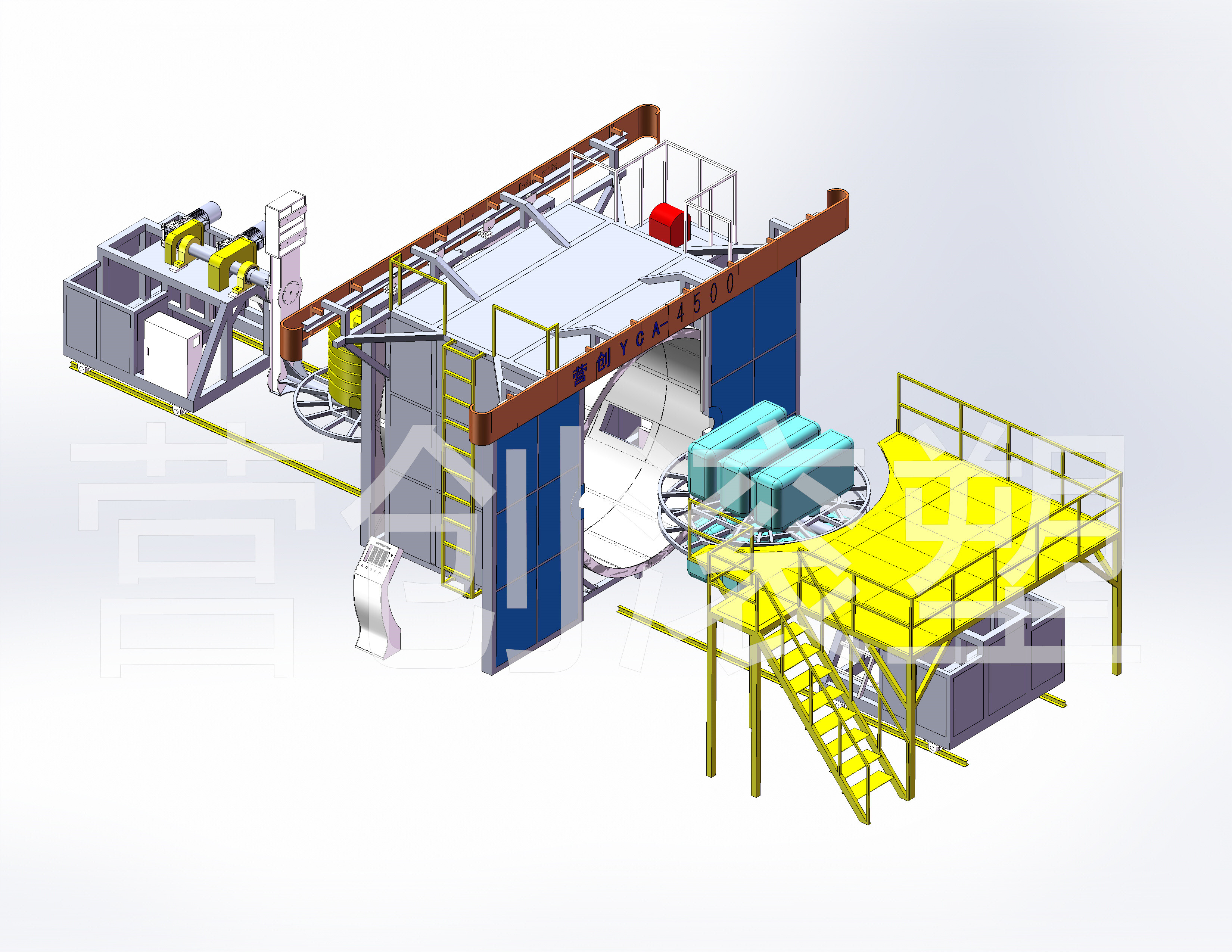 CE Extrusion Rotary Water Tank Manufacturing Machine With Touch Screen