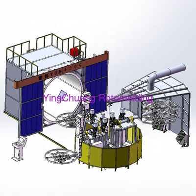 Rotomoulding Equipment 3-arm 4-station Carousel Rotational Molding Machine
