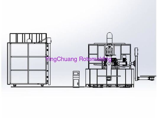 Carousel Rotomolding Machine/Rotational Molding Machine For Hollow Plastics